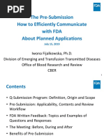FDA Pre-Submission Cover Letter Guide | PDF | Food And Drug ...