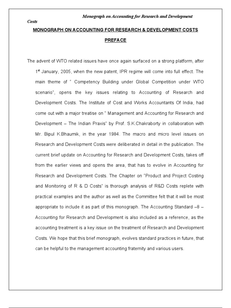 Accounting For Research and Development Cost | PDF | Research And Development | Cost