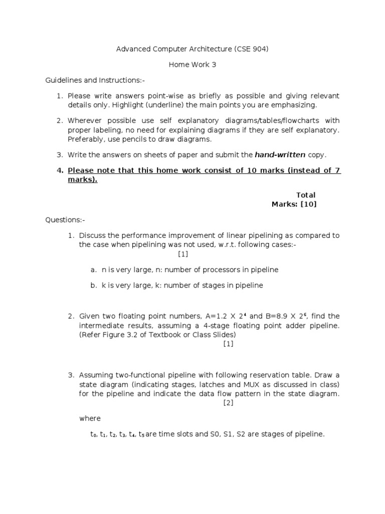 Please Note That This Home Work Consist of 10 Marks (Instead of 7 Marks ...