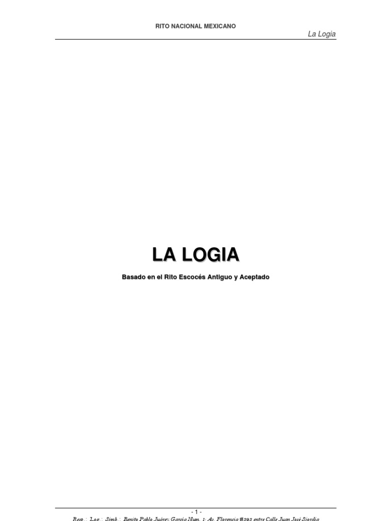 Características de la Logia Escocesa | PDF | Naturaleza