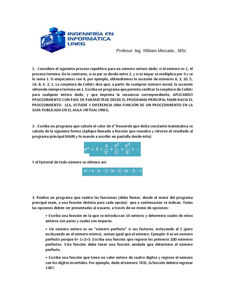 Problemario 01 Tipo Examen Tema Iv Funciones Matrices | PDF | Estructura de datos de matriz ...