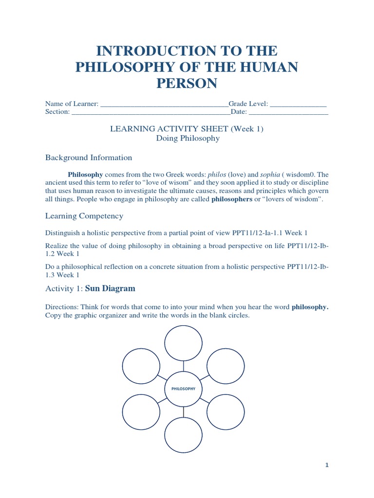 Las Philo Week 1 | PDF | Epistemology | Knowledge