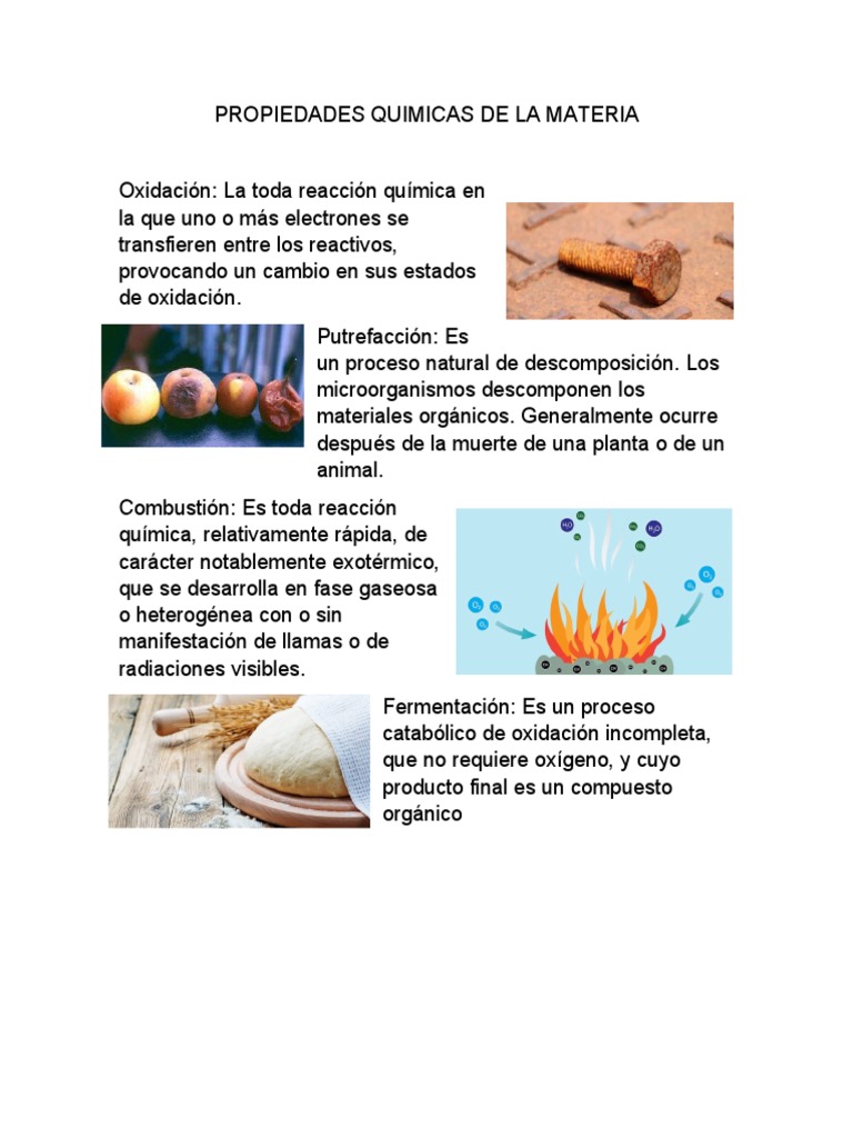 Propiedades Quimicas de La Materia 2 | PDF