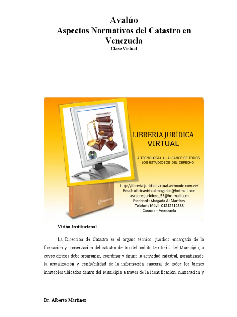 Aspectos Normativos del Catastro en Venezuela | PDF | Science | Geografía