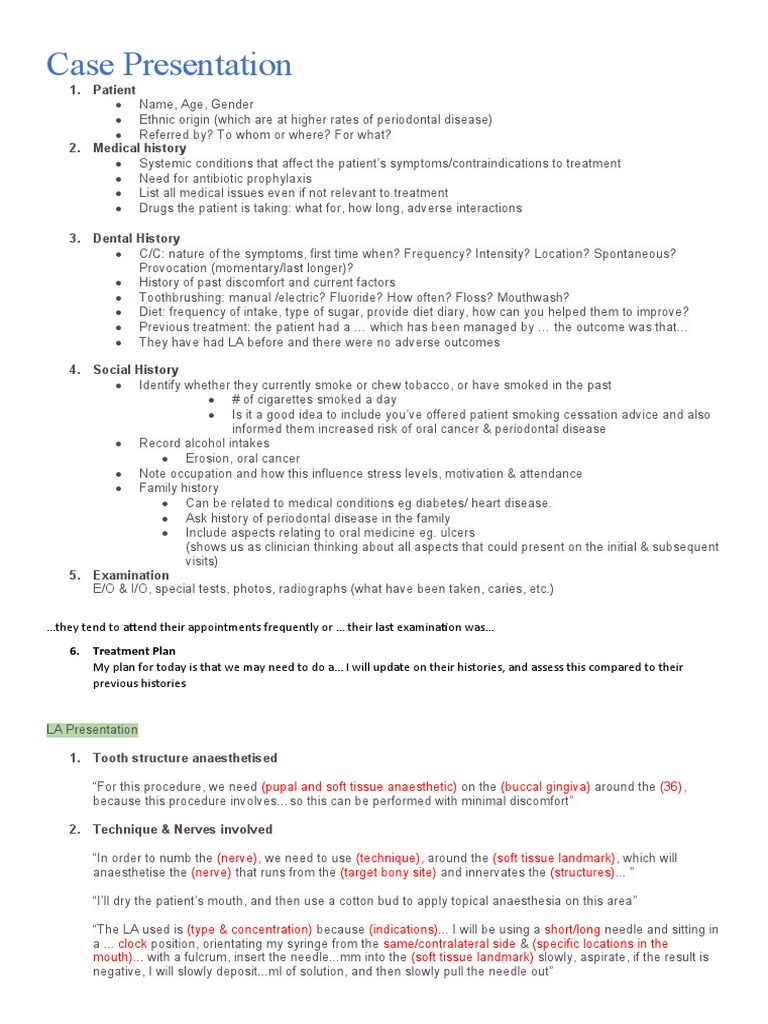 Case Presentation | PDF | Oral Hygiene | Periodontology