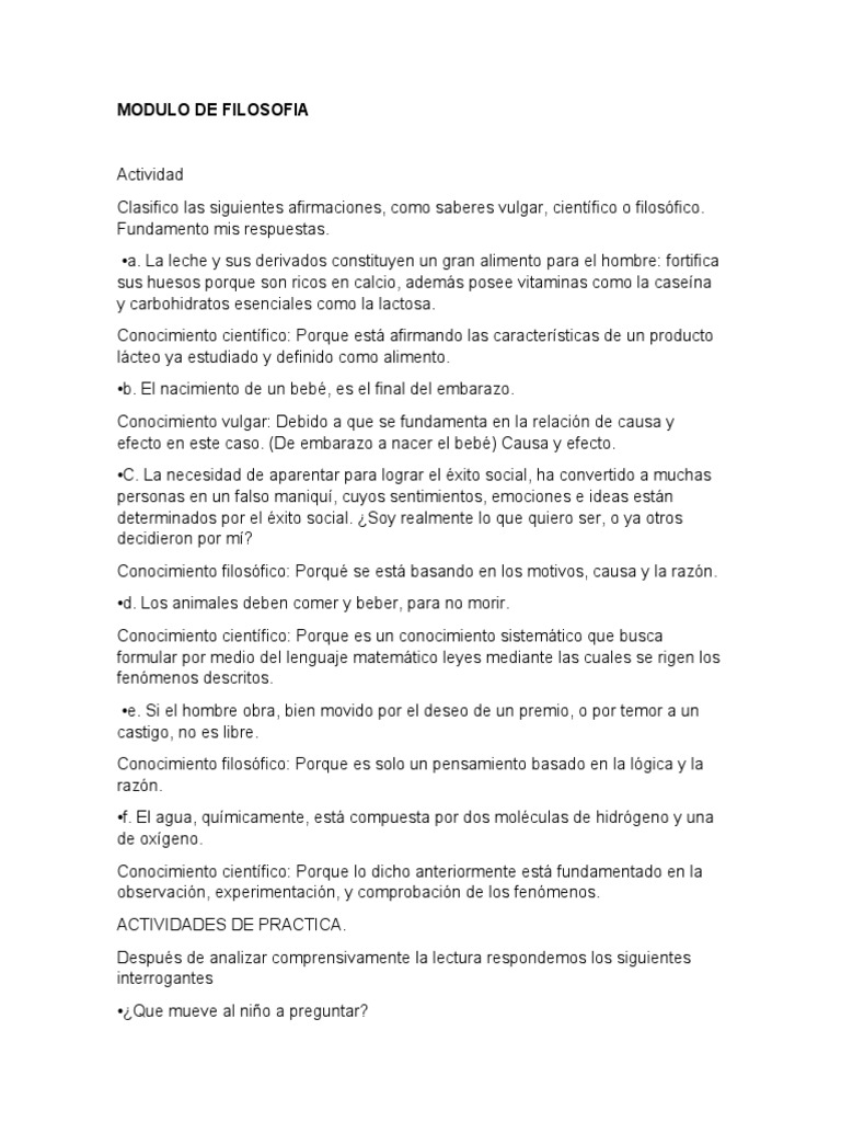 Clasificación de Saberes Filosóficos | PDF | Platón | Aristóteles