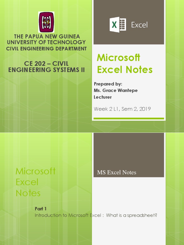 Introduction To Microsoft Excel-Outline & Objectives | PDF | Microsoft Excel | Spreadsheet