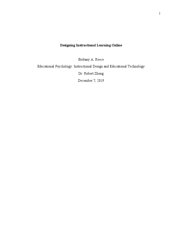 Understanding Instructional Design | PDF | Instructional Design | Educational Technology