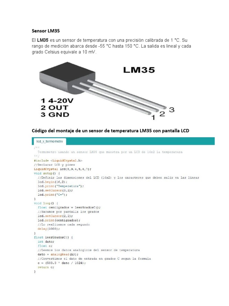 Arduino lm35 | PDF