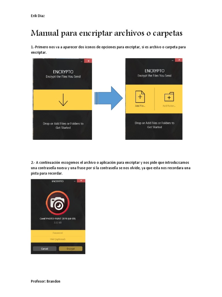Manual para Encriptar Archivos o Carpetas | PDF