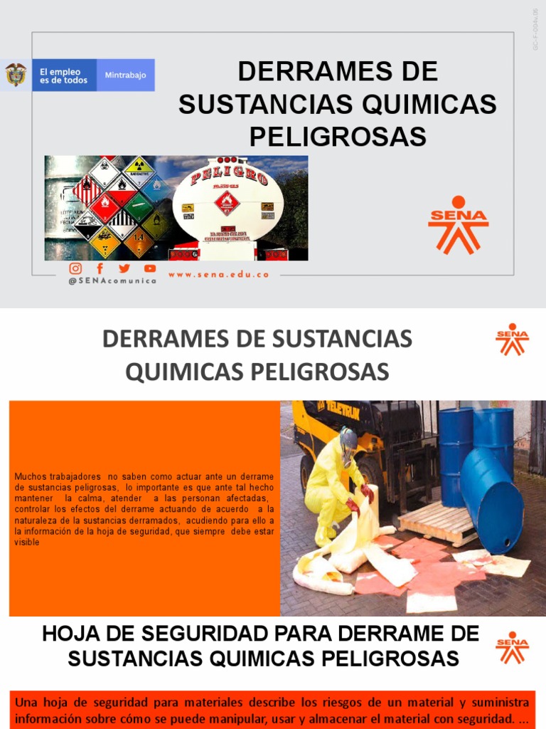 Derrame de Sustancias Quimicss Peligrosas | PDF | Hidrógeno | Toxicidad
