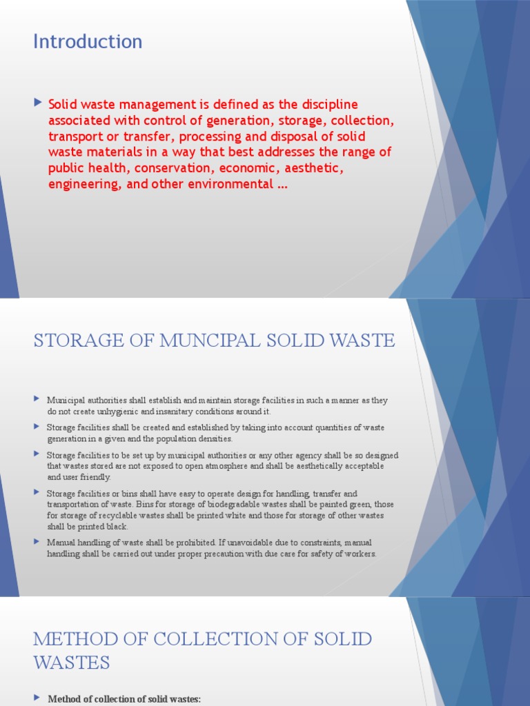 Solid Waste Management | PDF | Municipal Solid Waste | Waste