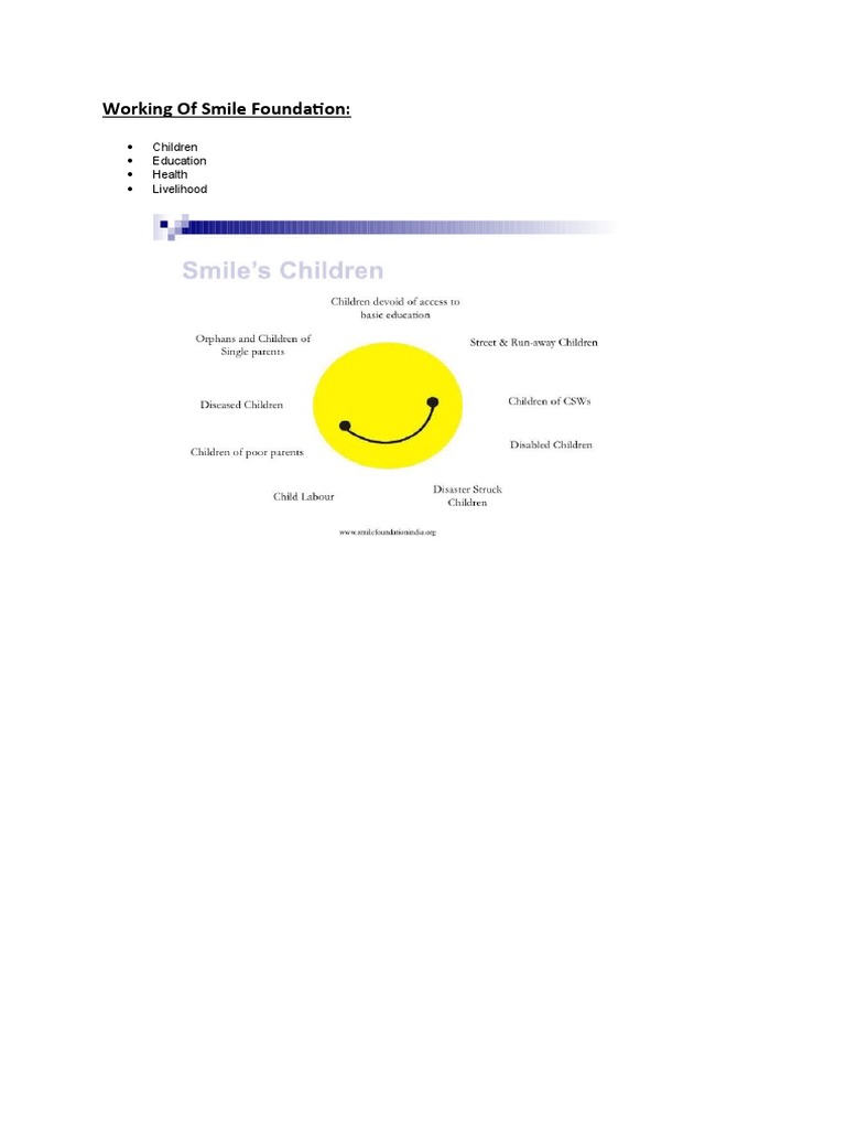 Working of Smile Foundation | PDF
