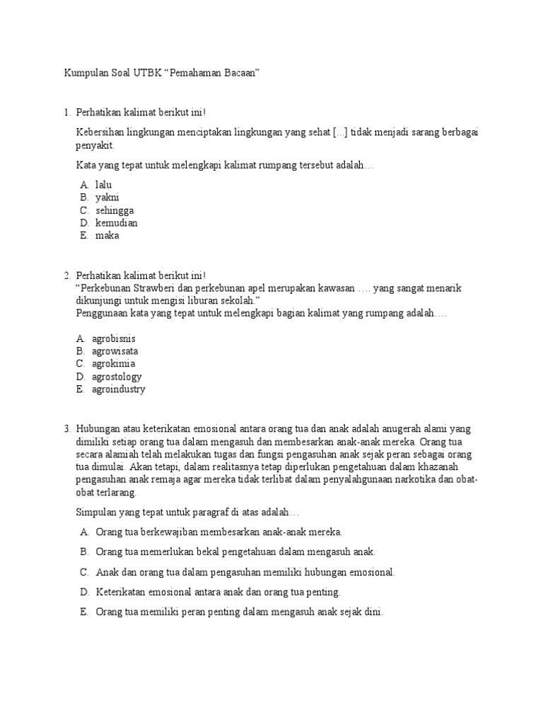 Kumpulan Soal UTBK | PDF