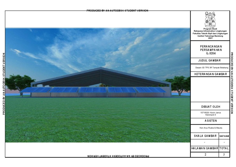 Desain 3D TPS 3R Tampak Belakang | PDF