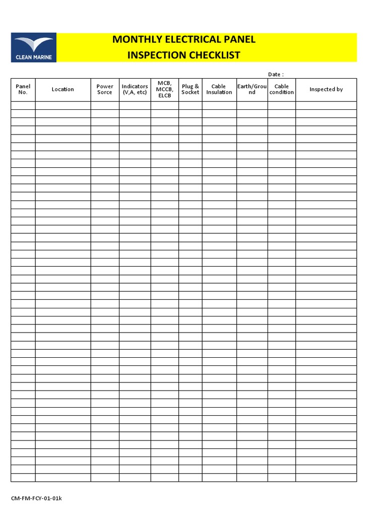 CM-FM-FCY-01-01k Form Panel Checklist 2019-20 | PDF