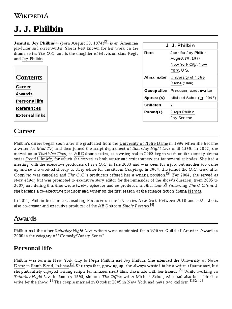 J. J. Philbin | PDF | Entertainment (General)