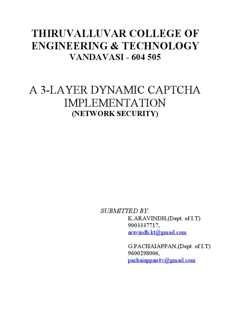 3 Layer Dynamic Captcha Pdf Optical Character Recognition