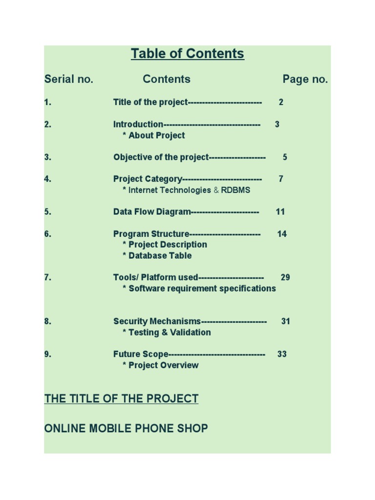 Mobile Showroom Management System Project Report | PDF | Databases ...