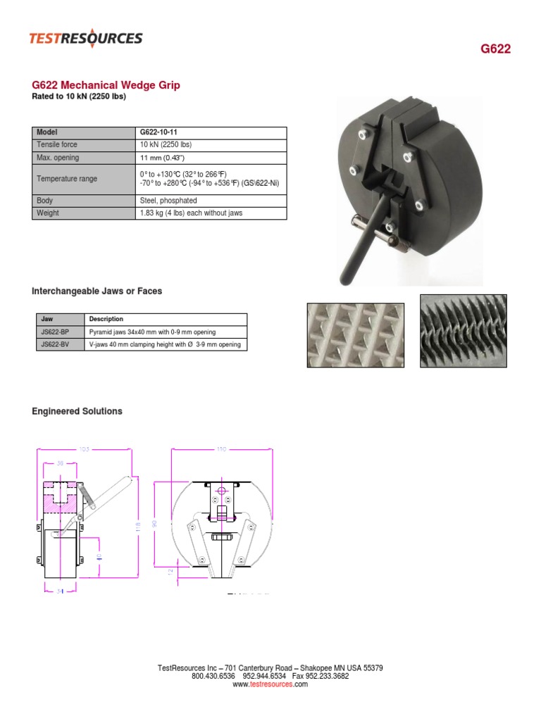 g622 Mechanical Wedge Action Grip | PDF