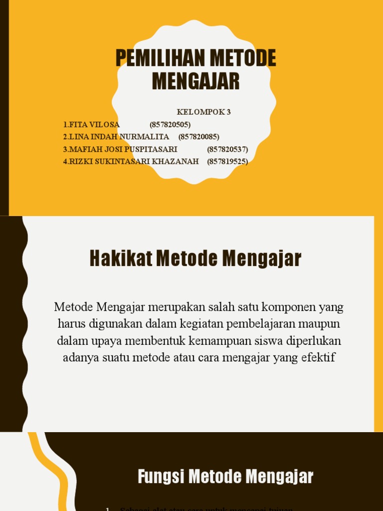 Metode Mengajar Efektif untuk Pembelajaran | PDF
