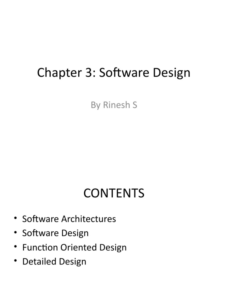 Software Design and Architecture Overview | PDF | Computers