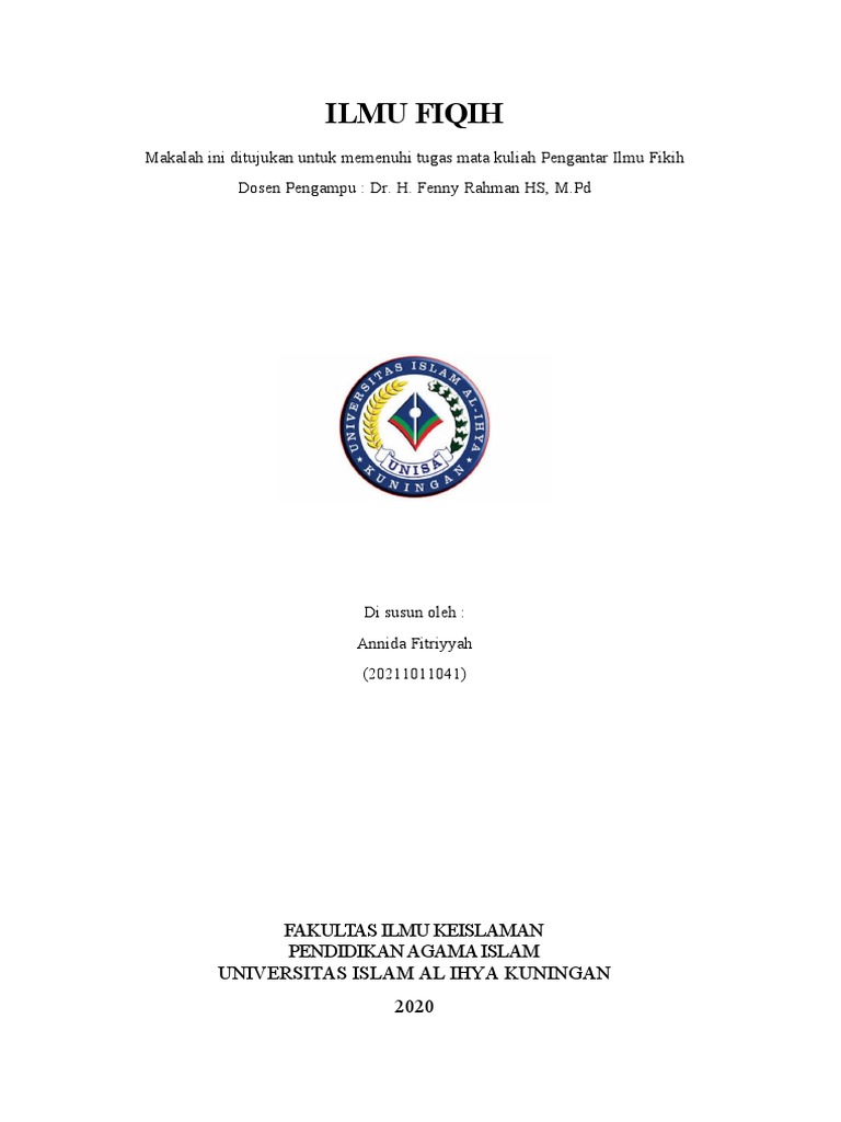 Pengantar Ilmu Fiqih | PDF