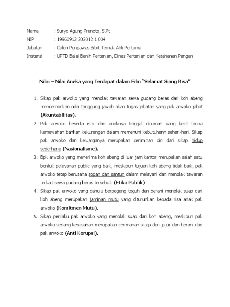 Tugas Selamat Siang Risa | PDF