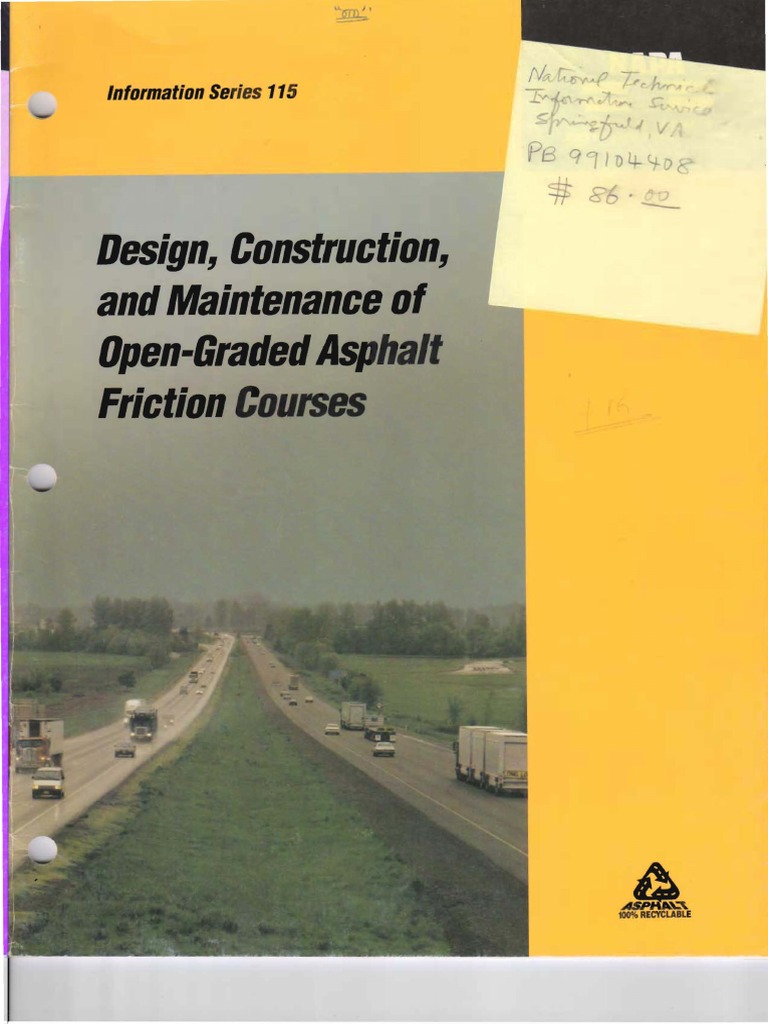 IS 115 - Open Graded Asphalt Friction Courses | PDF | Road Surface ...