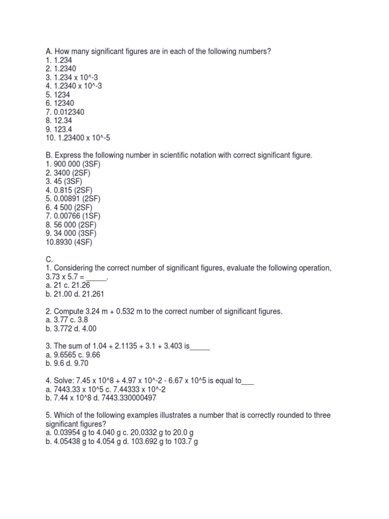 Answerkey Physics Lesson 4 | PDF | Significant Figures | Applied Mathematics