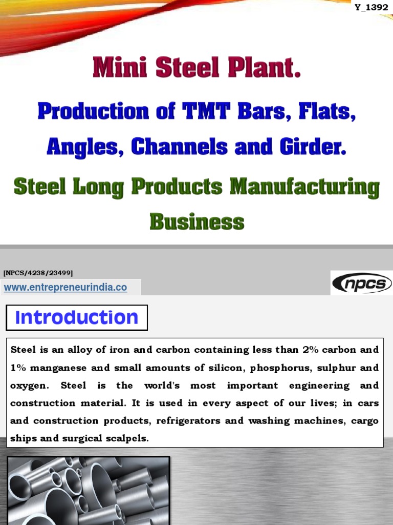 Overview of Mini Steel Plants in India | PDF | Steel | Rolling ...