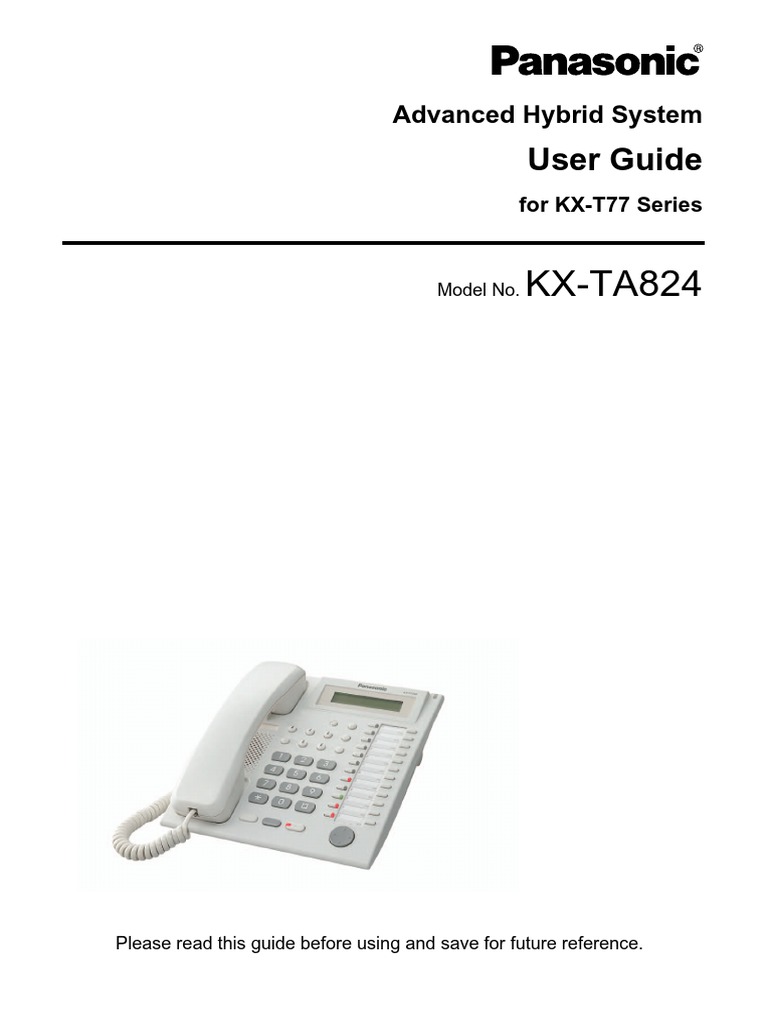 User Guide for the KX-TA824 Advanced Hybrid Telephone System | PDF ...