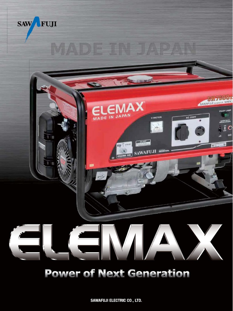 Elemax General2014 | PDF | Electric Generator | Engines