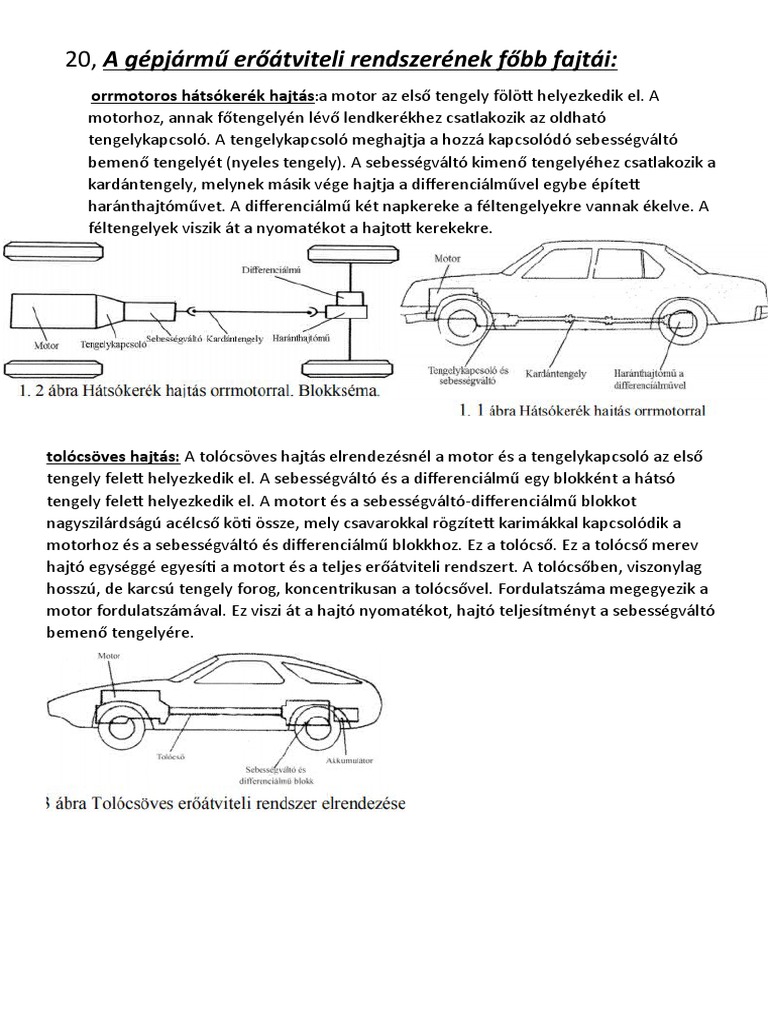 20, A Gépjármű Erőátviteli Rendszer | PDF