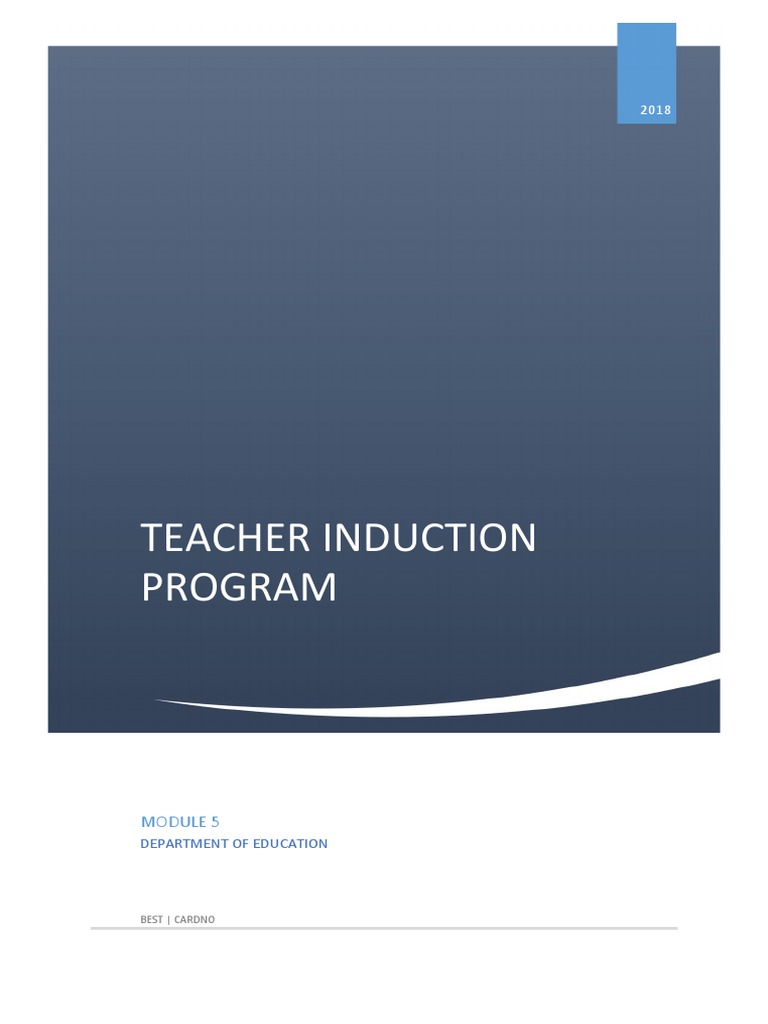 Teacher Induction Program: Department of Education | PDF | Teachers ...