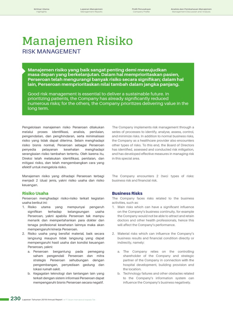 Manajemen Risiko | PDF