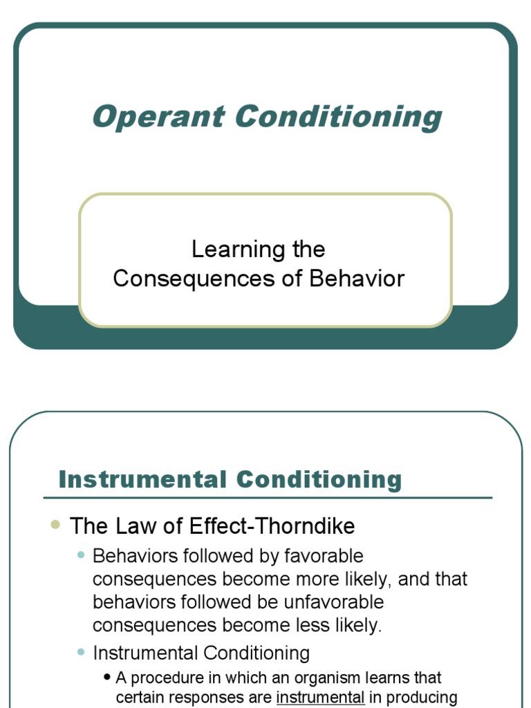 Assignment 1 Operant Conditioning | PDF | Reinforcement | Psychological Theories