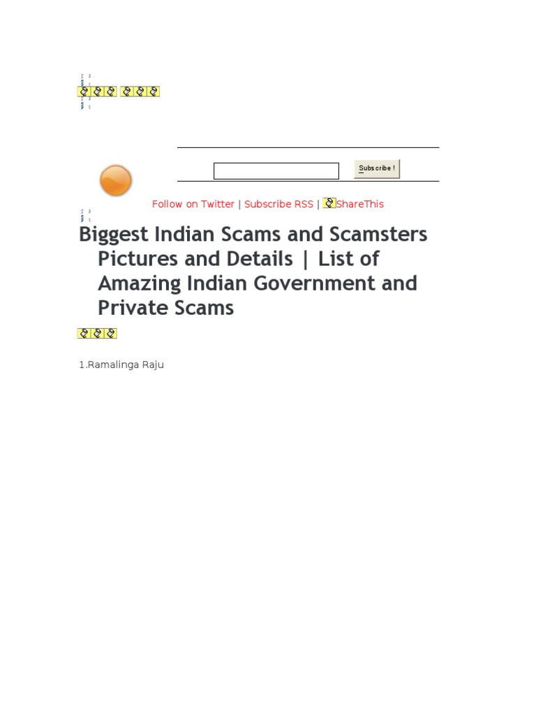 Biggest Indian Scams and Scamsters Pictures and Details - List of ...