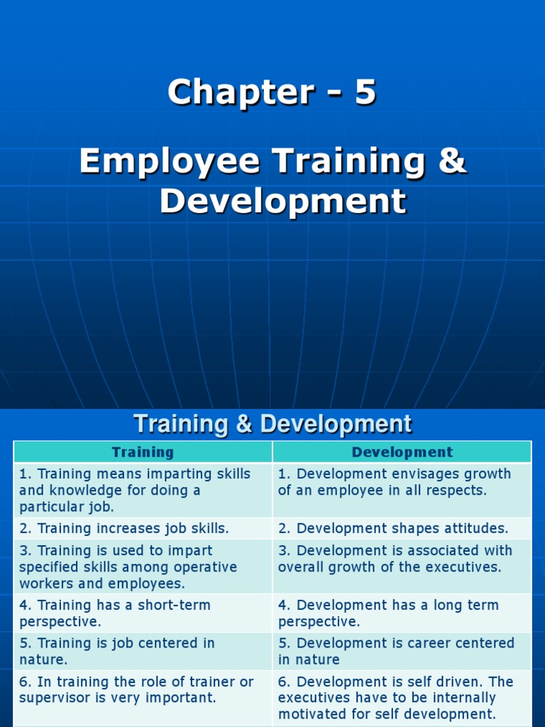Chapter-5 Employee Training & Development | PDF | Goal | Employment