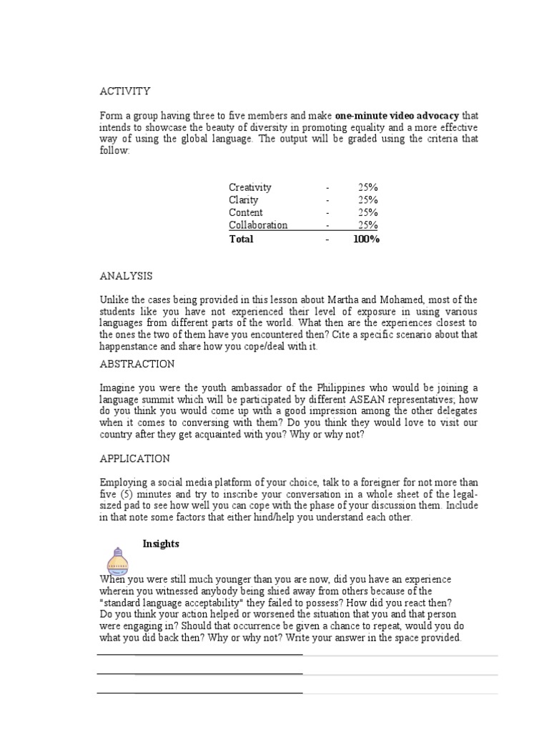 Answer | PDF | Accent (Sociolinguistics) | Speech