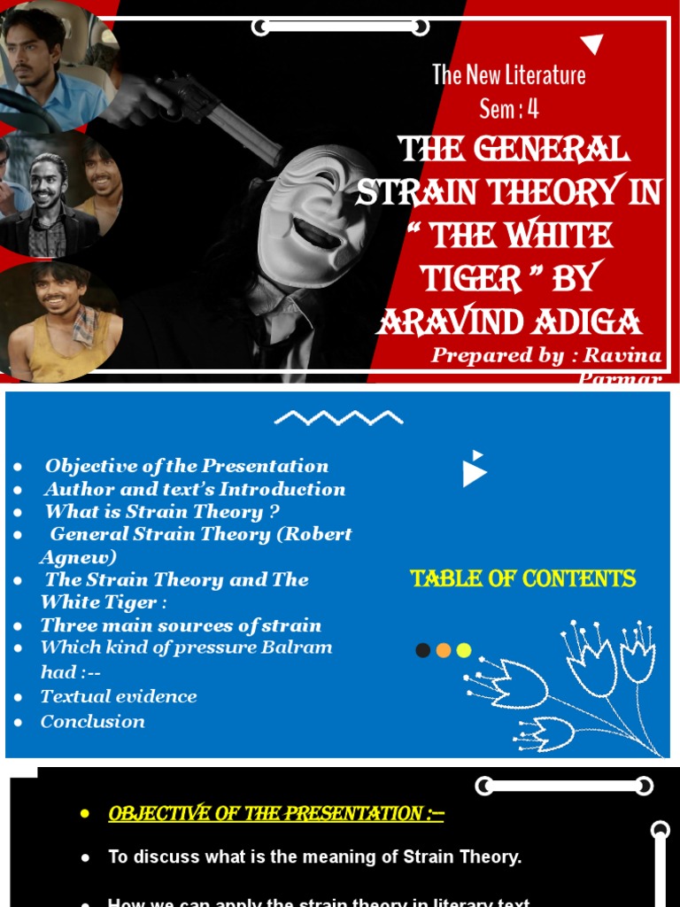 The General Strain Theory 8n The White Tiger by Aravind Adiga | PDF ...