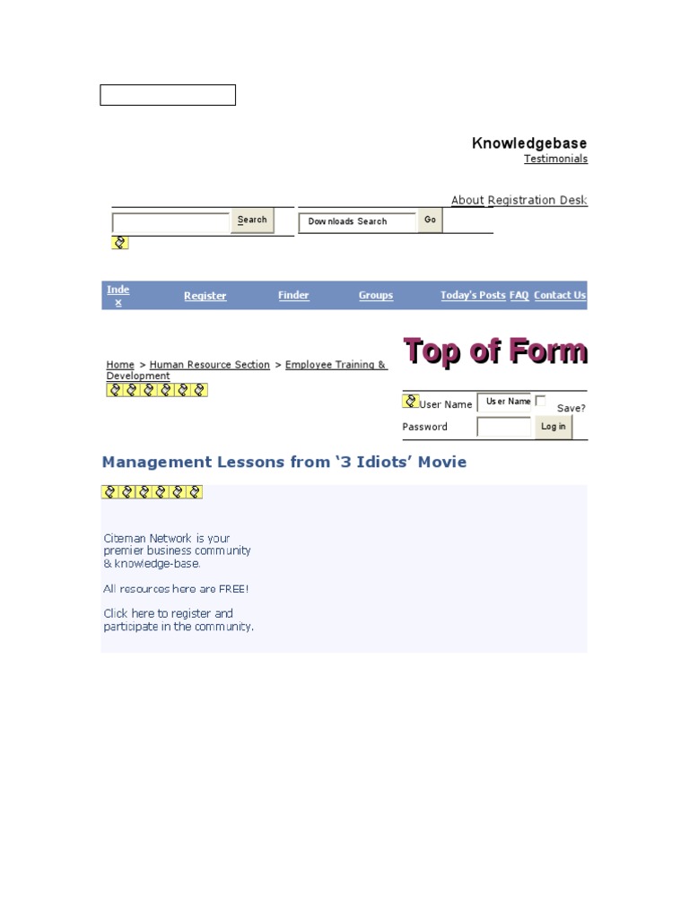 Top of Form | Download Free PDF | Leisure | Learning
