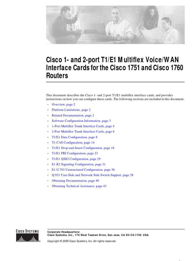 T1 and E1 Setup | PDF | Router (Computing) | Multiplexing