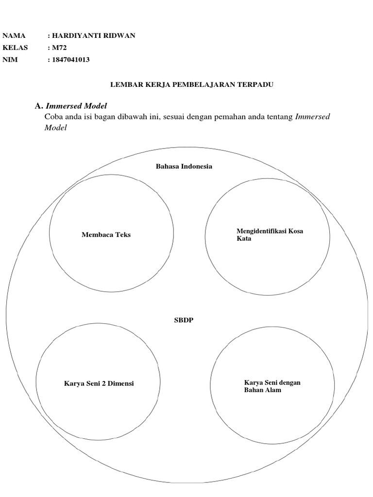 Contoh Model Pembelajaran Immersed | PDF