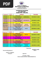 Lower Primary Time Table | PDF | Cognition | Learning