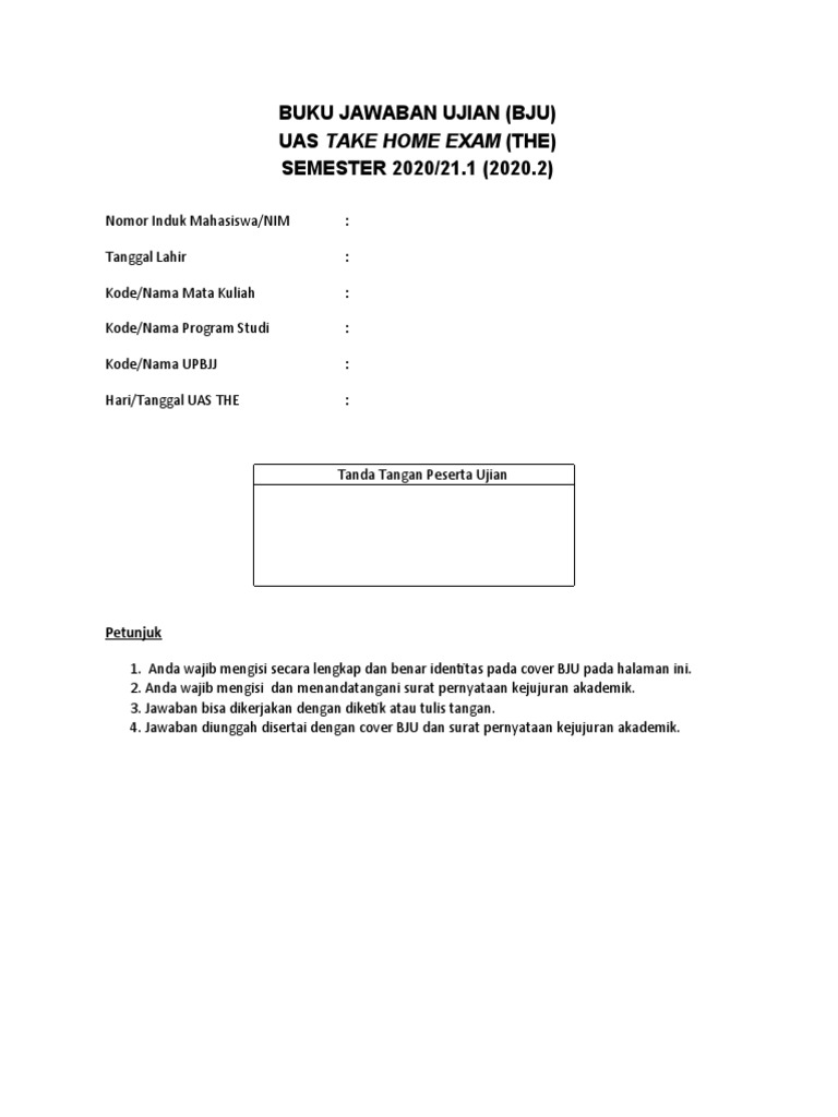 Buku Jawaban Ujian (Bju) | PDF | Ilmu Sosial