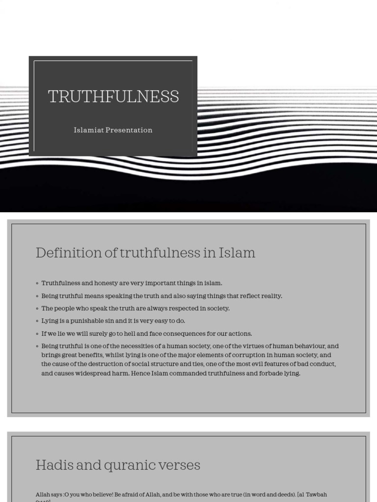 Truthfulness Islam