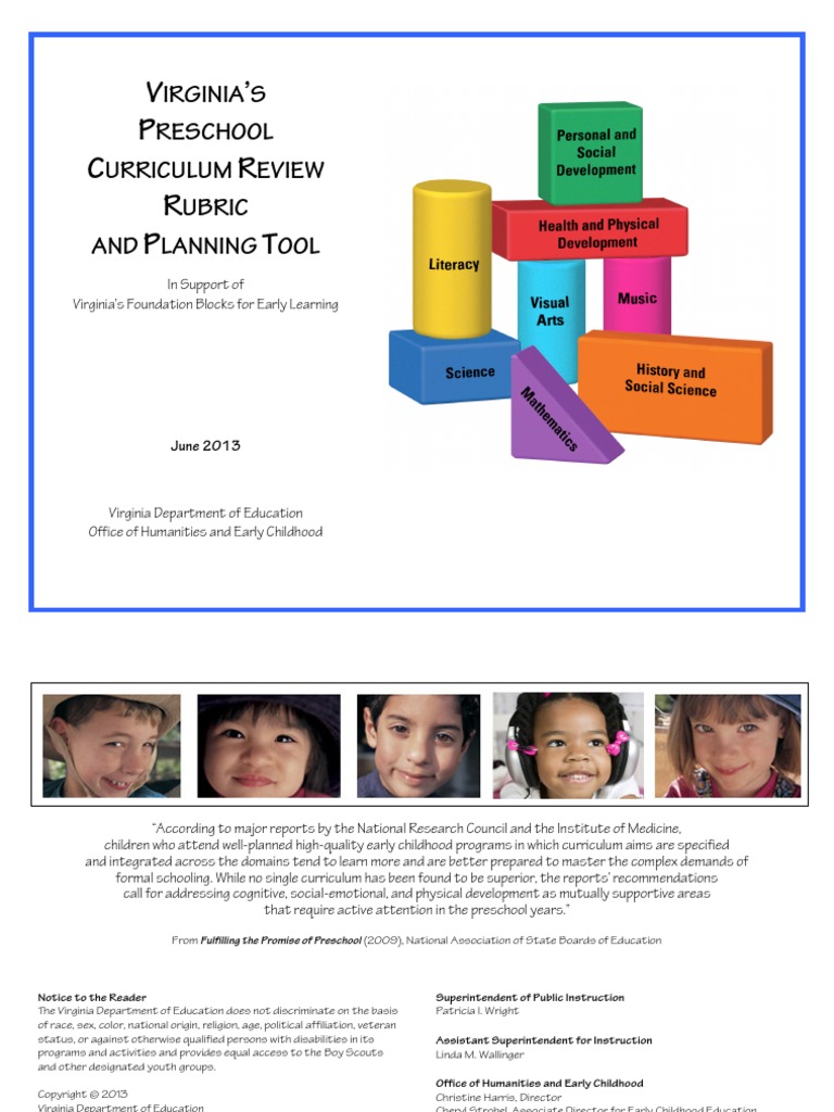 Preschool Curriculum Lesson Plan Free PDF Template | PDF | Curriculum ...
