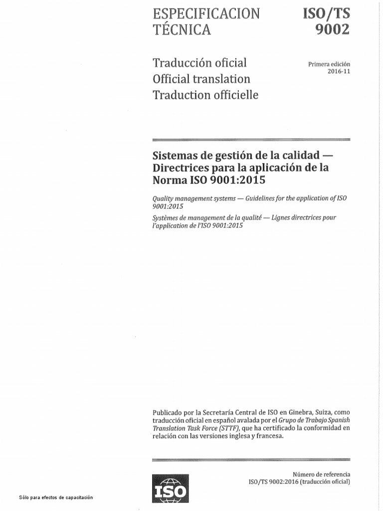 00 Iso Ts 9002 2016 2 Capacitacion 2020 | PDF