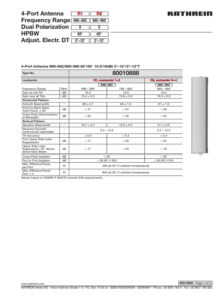 4-Port Multi-Band Antenna with Flexible Electrical Downtilt for Low ...